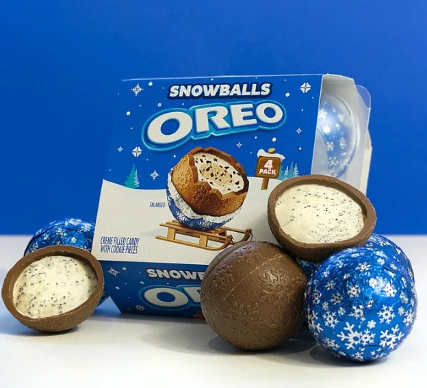 OREO Chocolate Snowballs, Creme Filled Holiday Candy with Cookie Piece ...