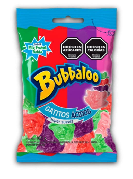 Bubbaloo Soft Chewy Candy Kitten-Shaped Sour Fruit Mix Flavor – Bombon