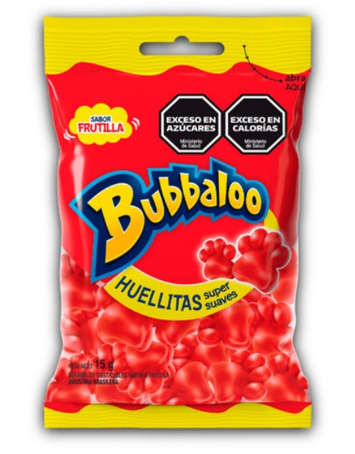 Bubbaloo Soft Chewy Candy Paw-Shaped Strawberry Flavor – Bombon